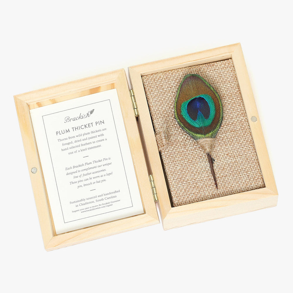 Feather Lapel Pin | Charleston Bow Tie | Brackish Brand | Over The Moon