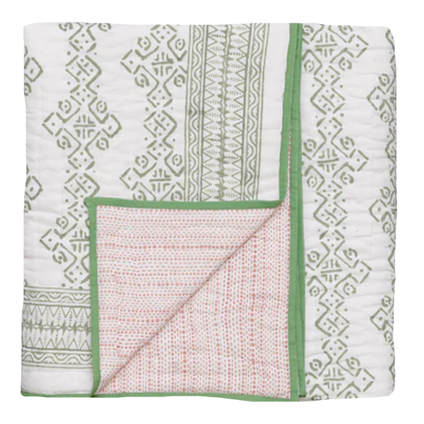 Mali Star-Green Pink | Wicklewood | Bedroom Quilts & Comforters | Over ...