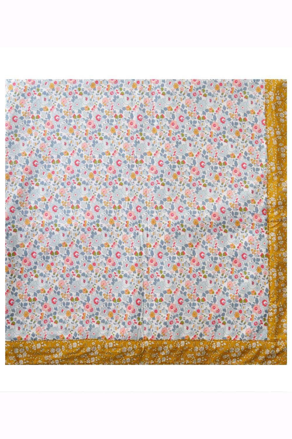 Coco and Wolf Picnic Blanket Liberty Fabric BETSY GREY & CAPEL MUSTARD ...