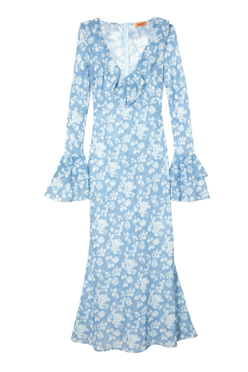 OTM Exclusive: Shellona Dress in Blue Floral | Over The Moon
