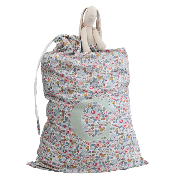 Coco & Wolf Storage Sack Liberty Fabric BETSY GREY | Over The Moon