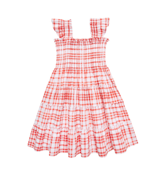 The Tiny Ellie Nap Dress in Cherry Watercolor Gingham | Over The Moon
