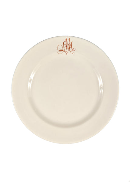 Bespoke Empire Plate with Interlaced Monogram, Set of 12 | Over The Moon
