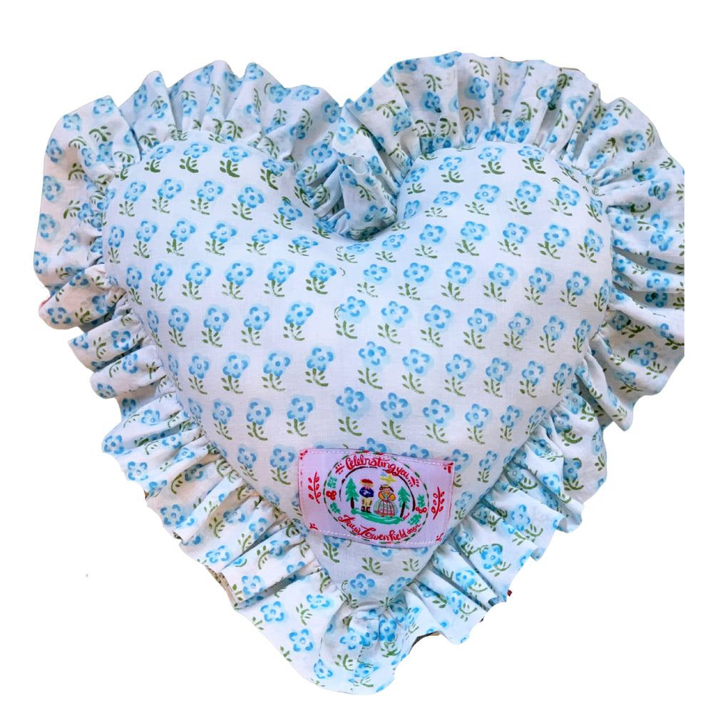 Love You So Heart Ruffle Pillow | Over The Moon