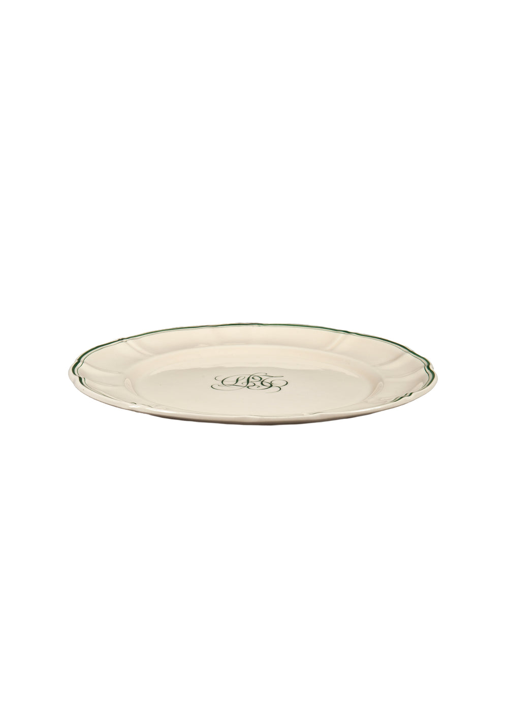 Bespoke Milano Plate with Central Simple Monogram, Set of 12 | Over The ...