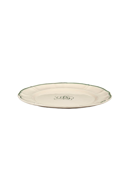 Bespoke Milano Plate with Central Simple Monogram, Set of 12 | Over The ...