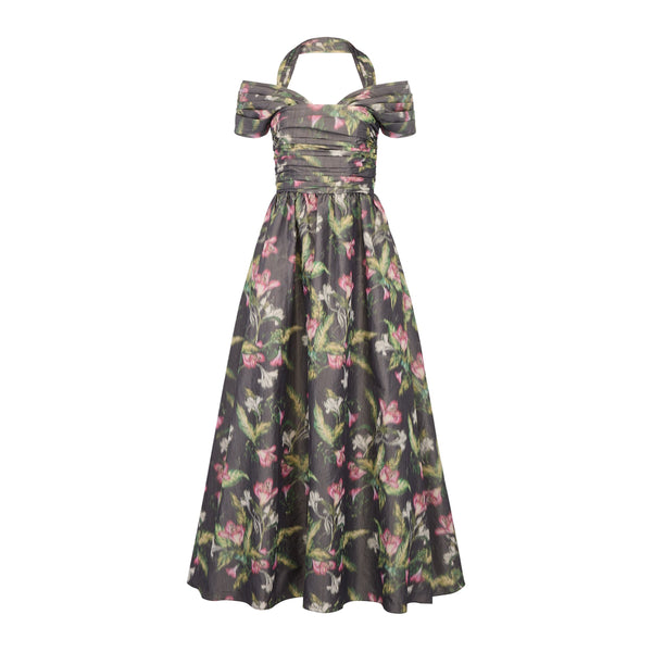Zora Dress in Pink Lily Taffeta | Over The Moon