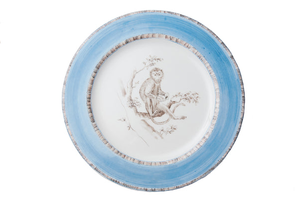 Blue Monkey Dinner Plates, Set of 6 | Over The Moon