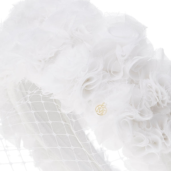 Constance Tiara With Flowers And Veil | Over The Moon