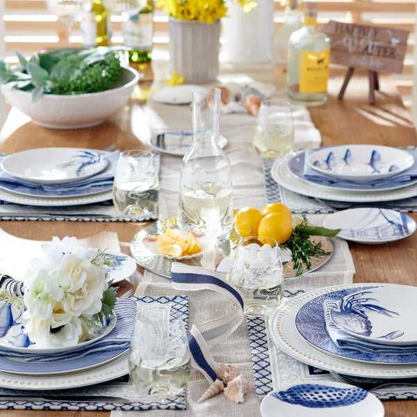 Crabs Blue Canapé Plates Boxed, Set of 4 | Over The Moon