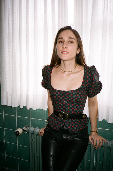 Roya Bodice in Black, Green, and Red | Over The Moon