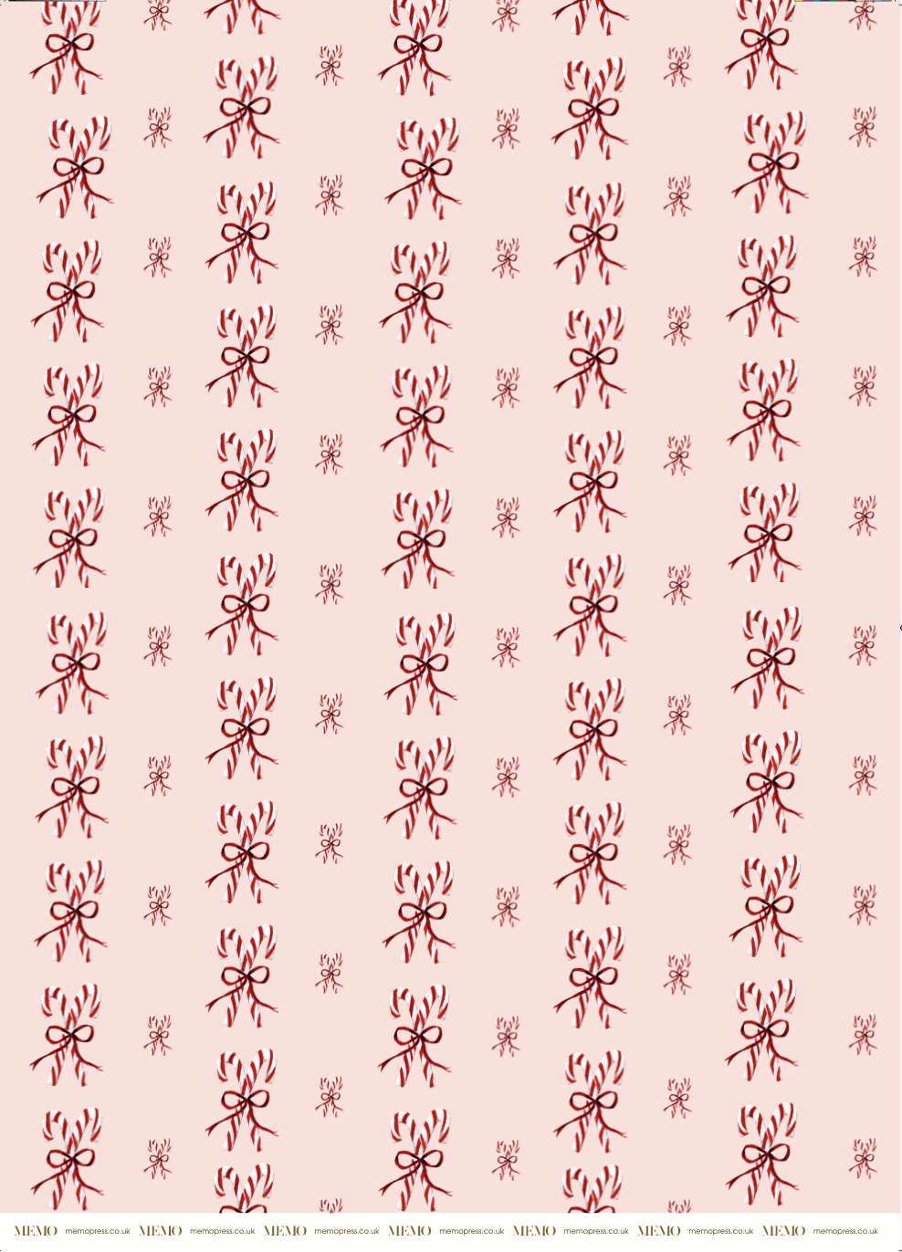 Candy Cane Christmas Wrapping Paper | Over The Moon