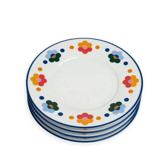 Floral Salad Plates, Set of 4 | Over The Moon