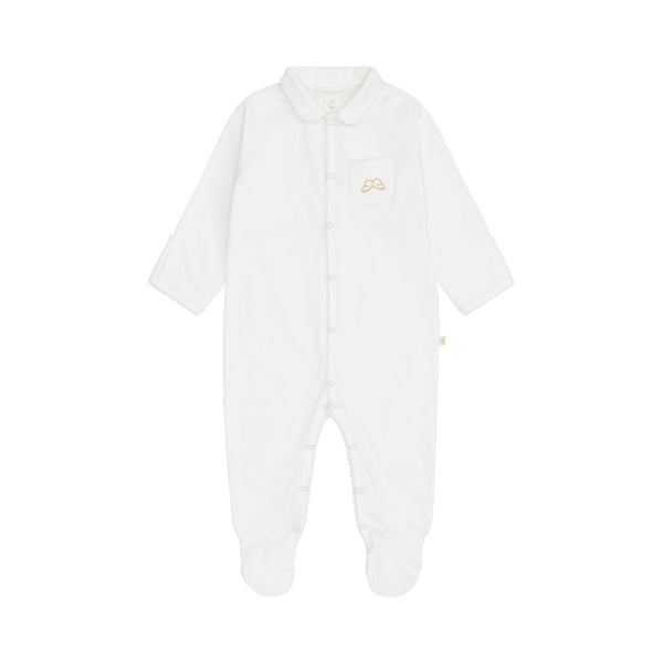 Angel Wing Sleepsuit With Mittens in White | Over The Moon