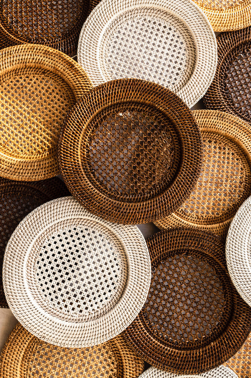 Rattan Woven Charger, Natural I REBECCA UDALL | Over The Moon