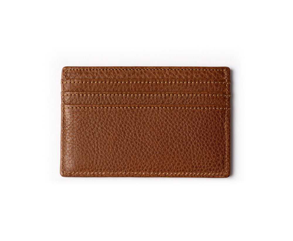 Slim Credit Card Case No. 204 in Vintage Walnut Leather | Over The Moon
