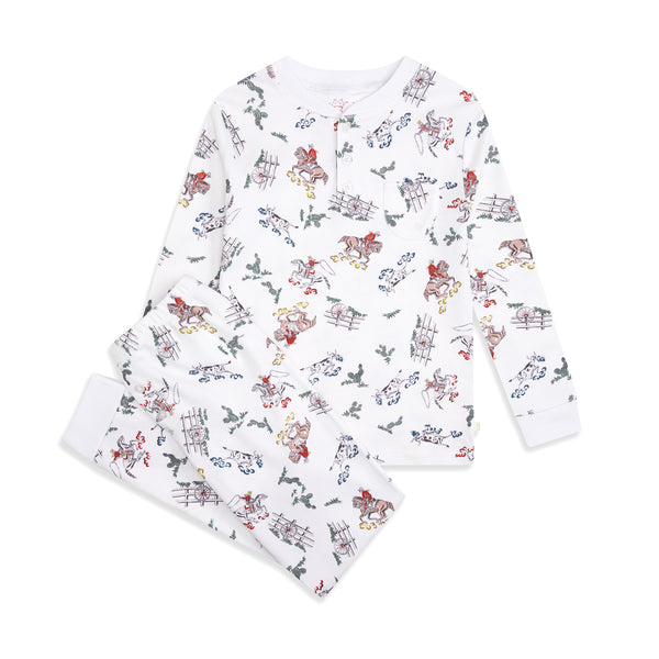 Children's Cowboy Pajamas in Cream | Over The Moon