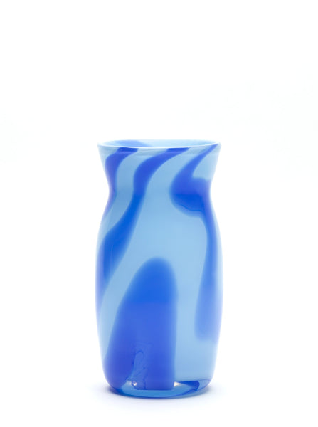 Light Blue Sky Blue Swirls Vase | Over The Moon