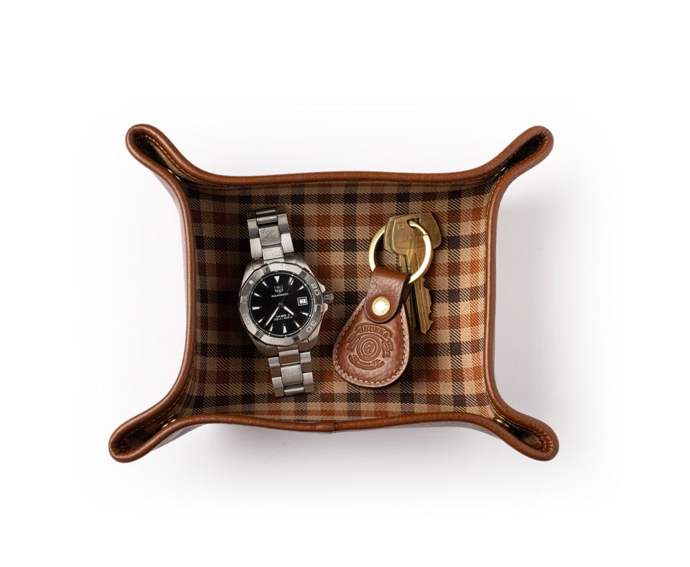 Folding Snap Tray No. 58 in Vintage Leather | Over The Moon