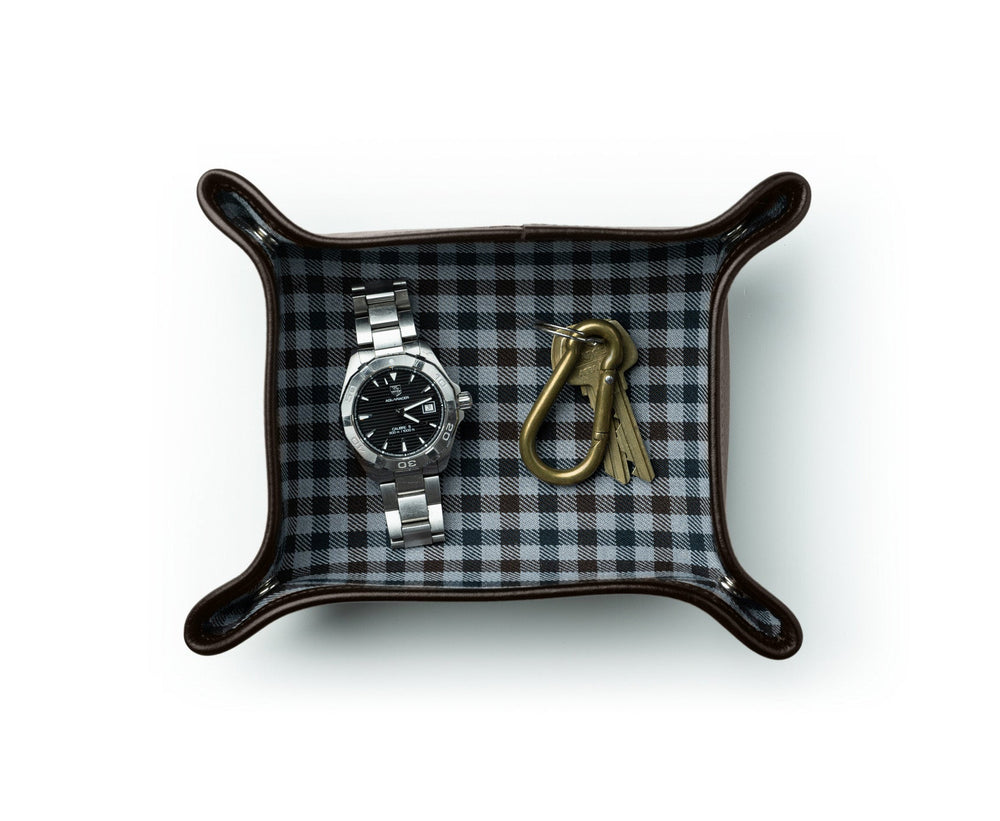 Folding Snap Tray No. 58 in Vintage Leather | Over The Moon